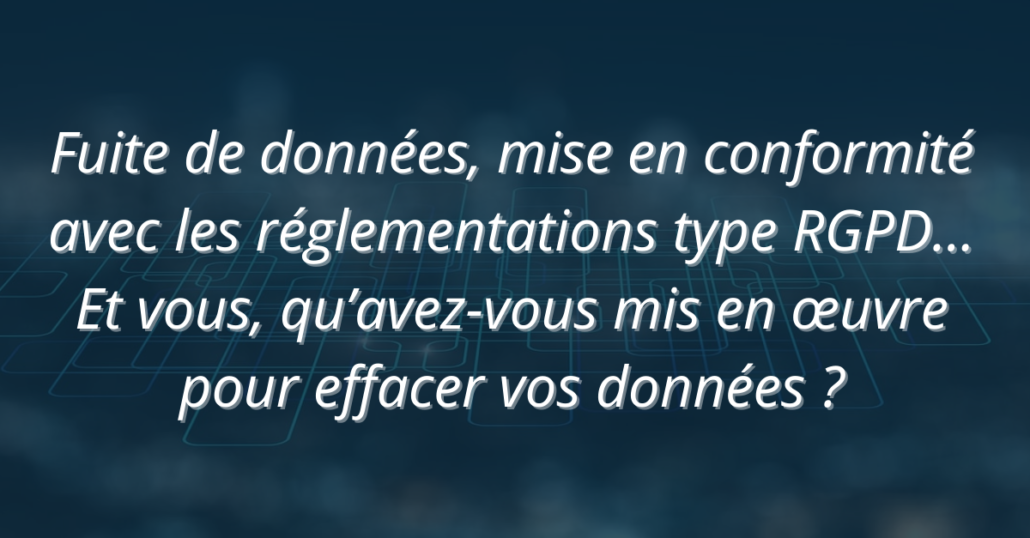 L'effacement de données ou blanchiment - Proselis